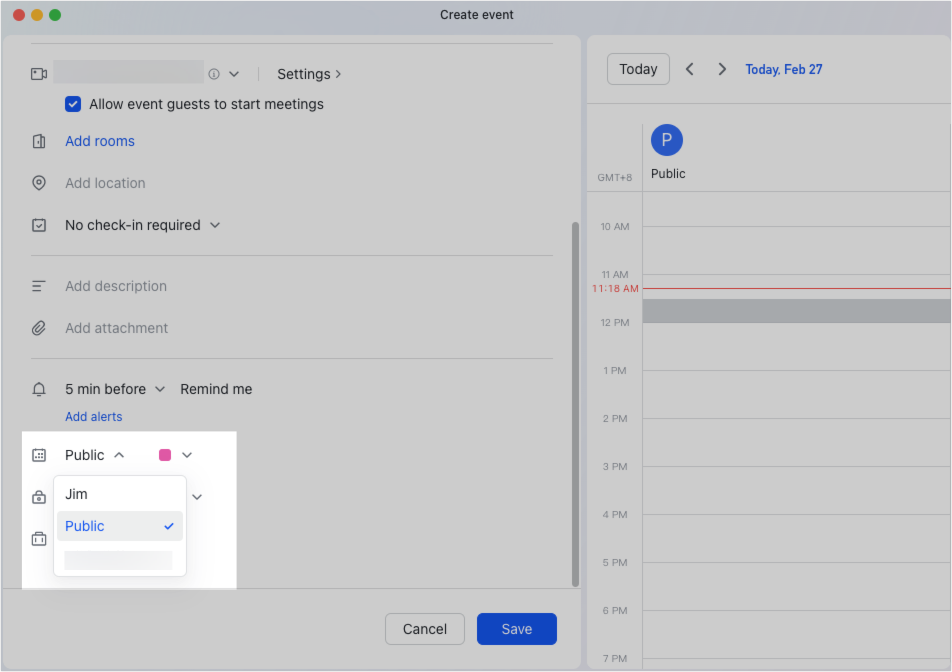 Create and manage public calendars