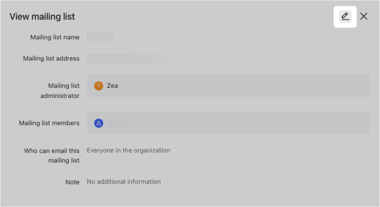 Manage mailing lists through the Feishu app