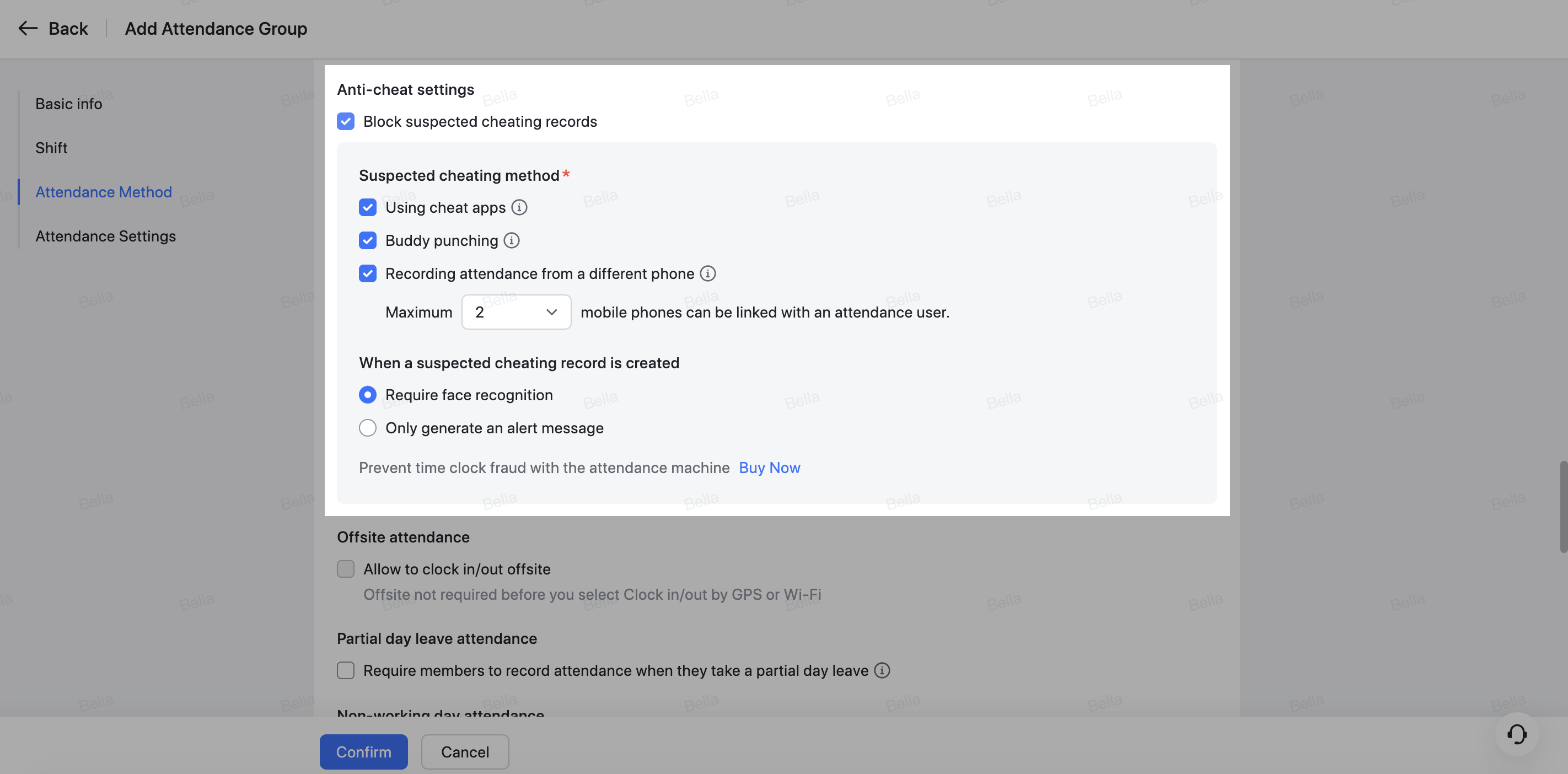 Admin | Set Attendance anti-cheating rules