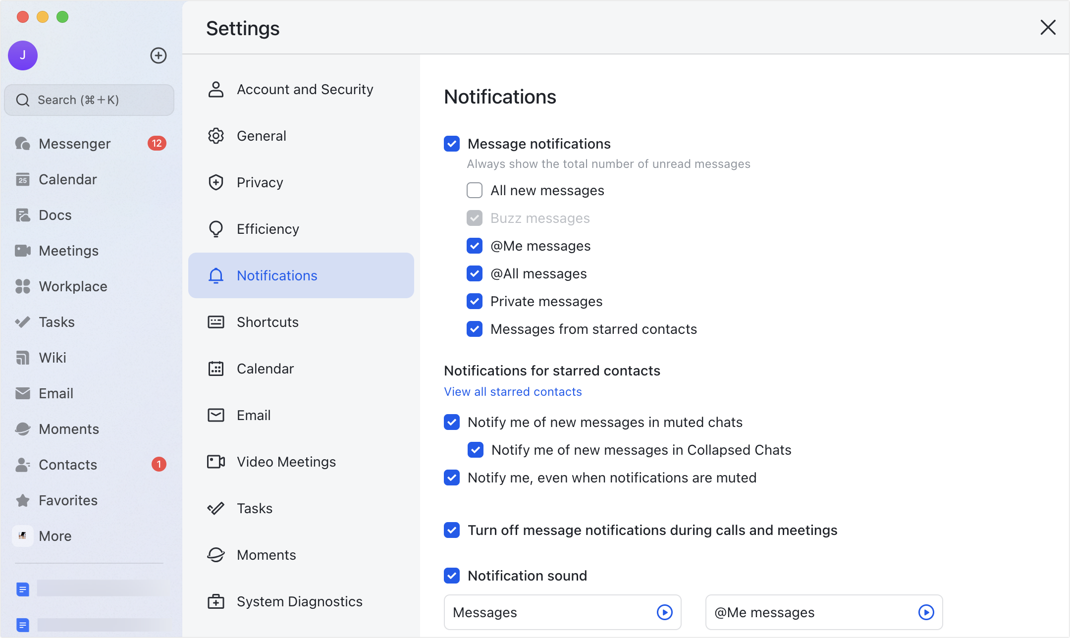 Set up message notifications