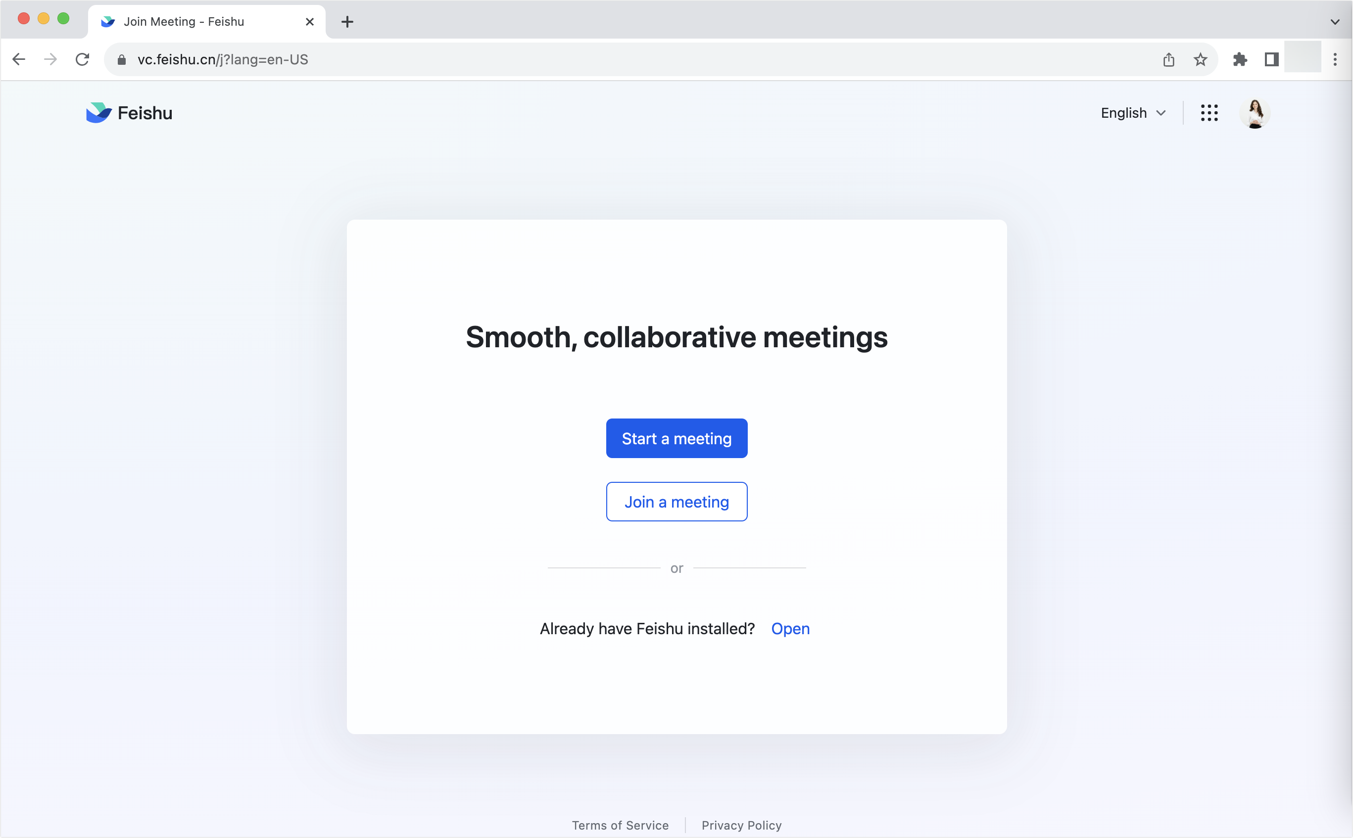 Join a video meeting through your web browser